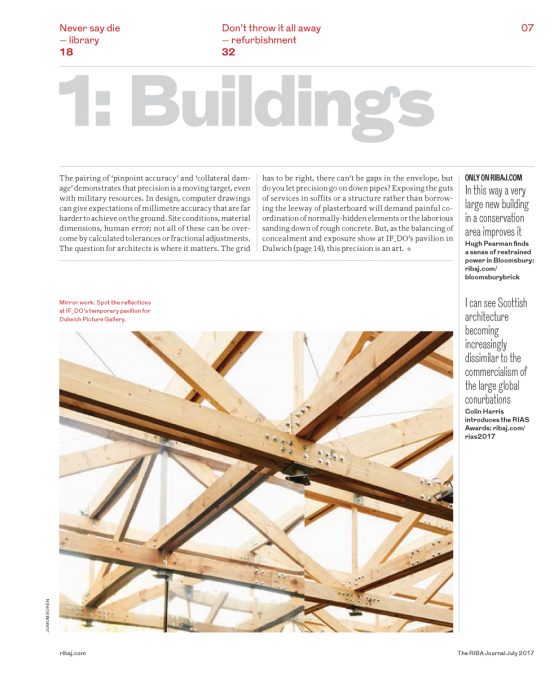 RIBA Journal | Dulwich Pavilion | StructureMode